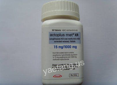 ACTOPLUS MET XR 24小时缓释片(15毫克/1000毫克)/片 30片/盒|2型糖尿病||盐酸吡格列酮/盐酸二甲双胍|抗癌新药 ...