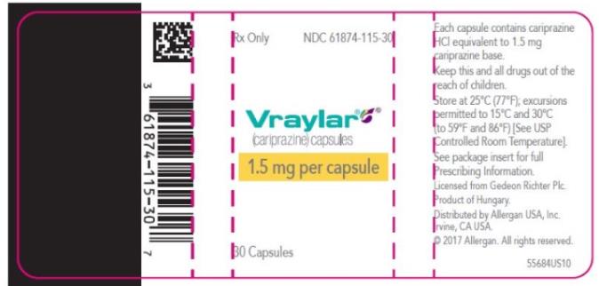 VRAYLAR 胶囊 1.5毫克/胶囊 30胶囊/盒|抗经神病药物||卡比米嗪口服胶囊|抗癌新药|美国新药|世界药房现以最优惠的价格向国内癌症 ...